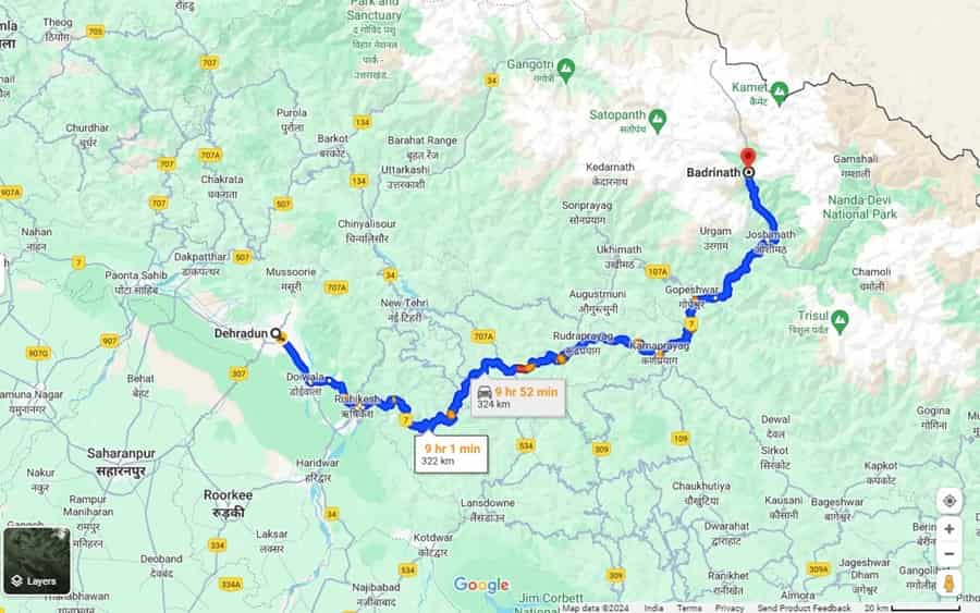 Dehradun to Badrinath - By Bus, Taxi & Jeeps